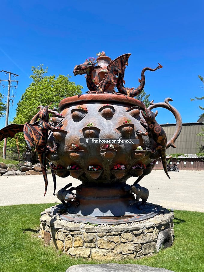 Buckle up for a wild ride! This eclectic attraction is part car show, part fever dream.