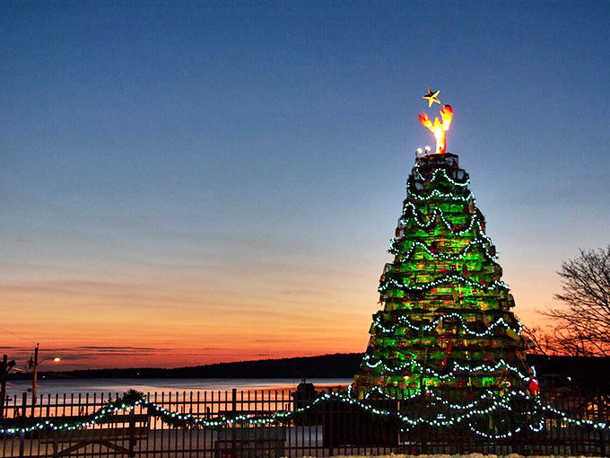 Rockland's lobster trap tree: Where maritime meets merry, proving Maine can make anything festive &ndash; even fishing gear.