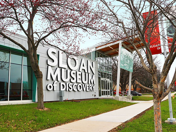 "Flint's finest on display! Where mastodons and muscle cars coexist in perfect harmony."