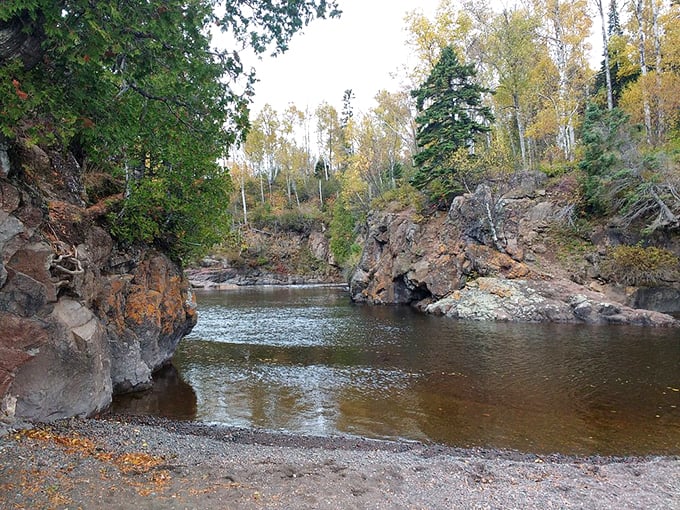 Pull over for a refreshing spray from Temperance River's gorge - nature's car wash!
