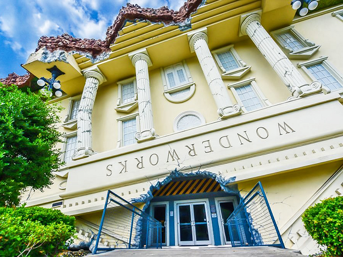 Roadside marvel: WonderWorks stands out like a sore thumb &ndash; if that thumb were upside down and full of science.