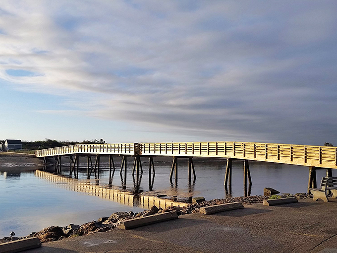 Park the car and walk on water! This charming span offers a slice of coastal paradise mid-road trip.