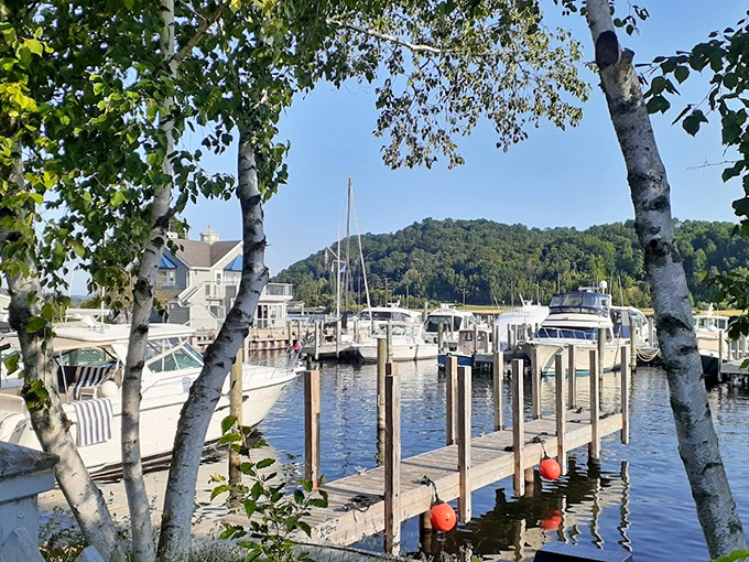 Scenic route surprise: Frankfort's beaches, where road-weary feet find sandy solace.