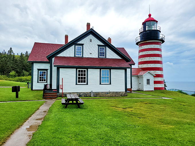 West Quoddy Head Light: The candy cane of lighthouses. Guiding ships and satisfying your inner child since 1808.