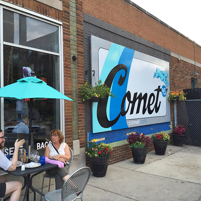 Navigate your way to this celestial diner. It's the perfect refueling station for weary space travelers.