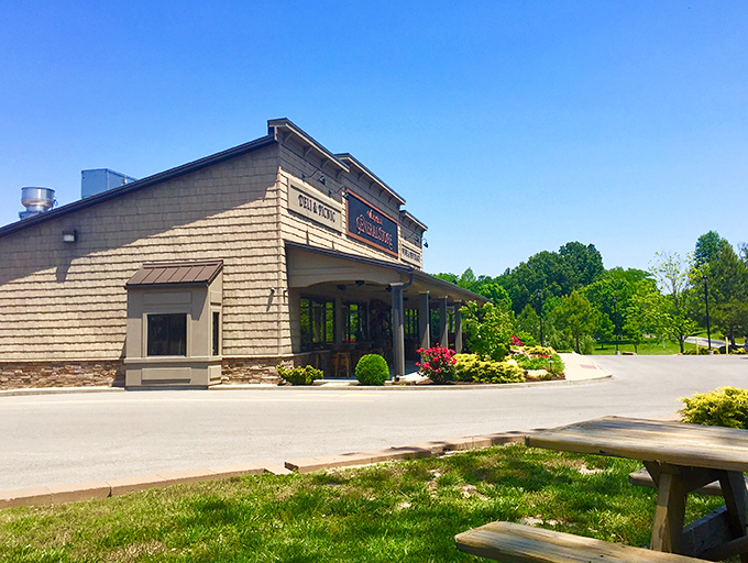 Sip with a view at Walker's Bluff. Their multi-level patio offers a birds-eye perspective of the surrounding vineyards.