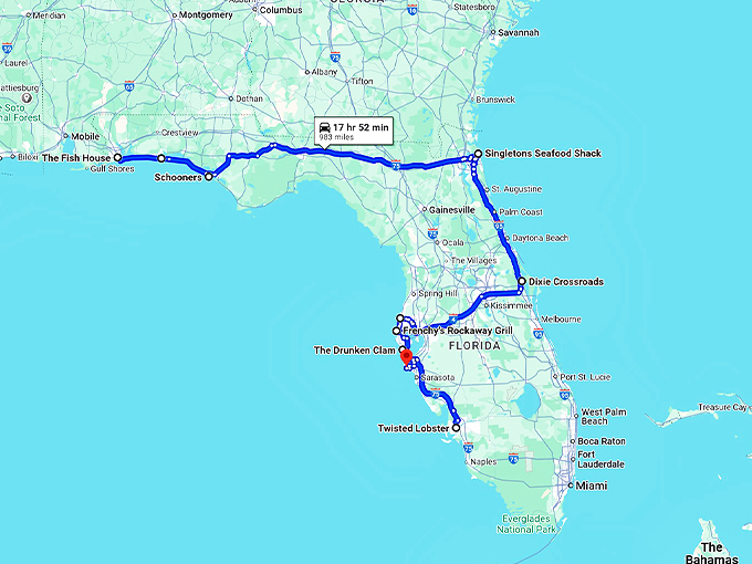 florida-hidden-restaurants-seafood map