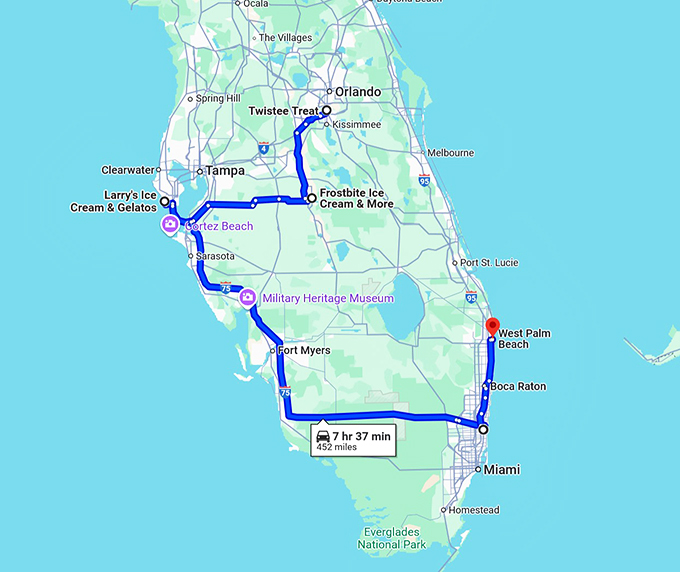 milkshake-road-trip-florida map