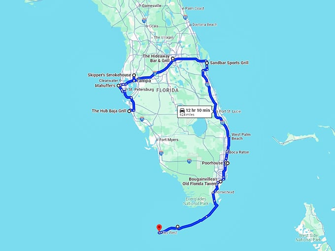 eccentric-pub-florida-bars map