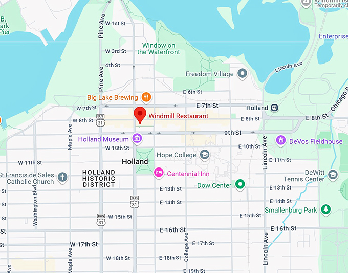 16. Windmill Restaurant map