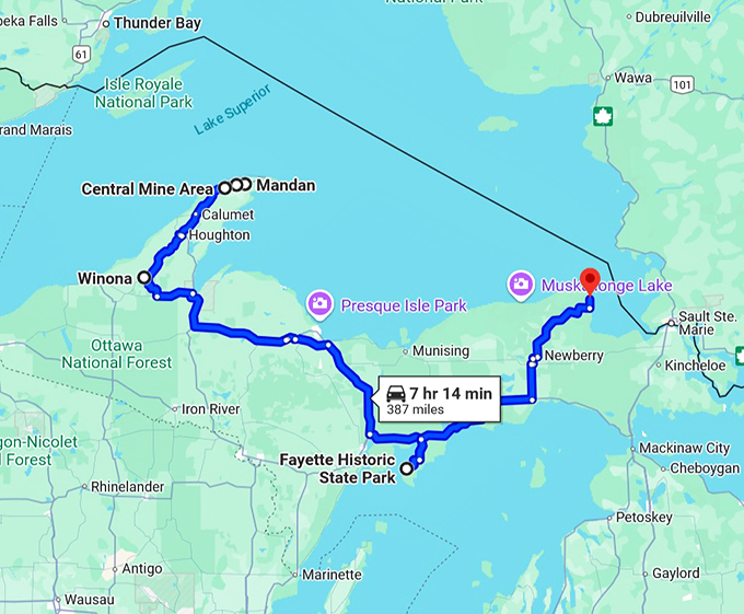eerie-michigan-forgotten-towns map