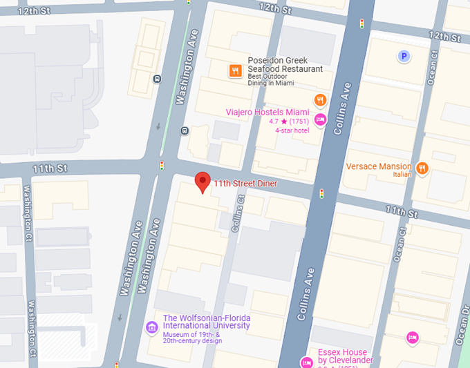 16. 11th Street Diner map