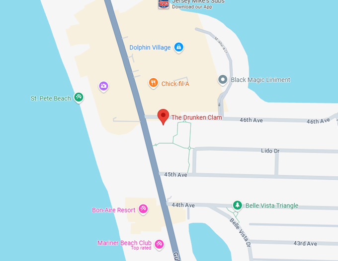 16. The Drunken Clam map