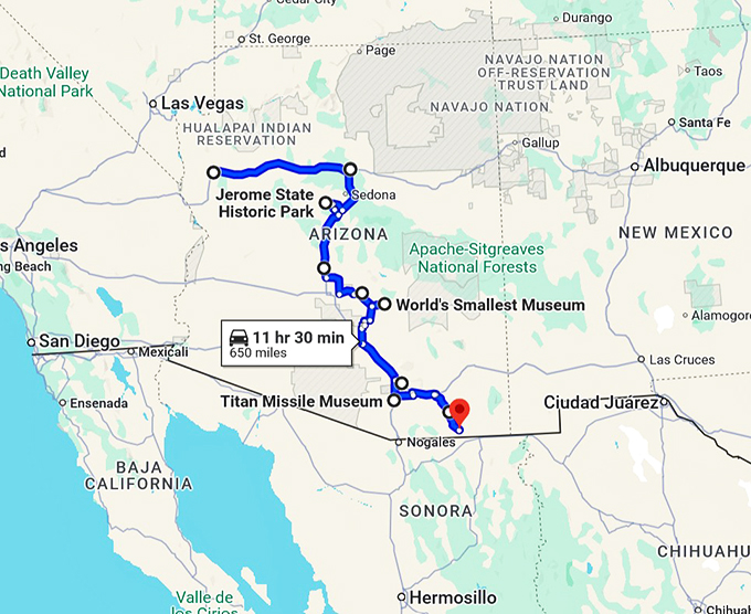 arizona trip underrated attractions map