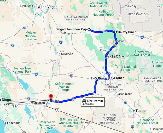 best milkshake spots arizona map