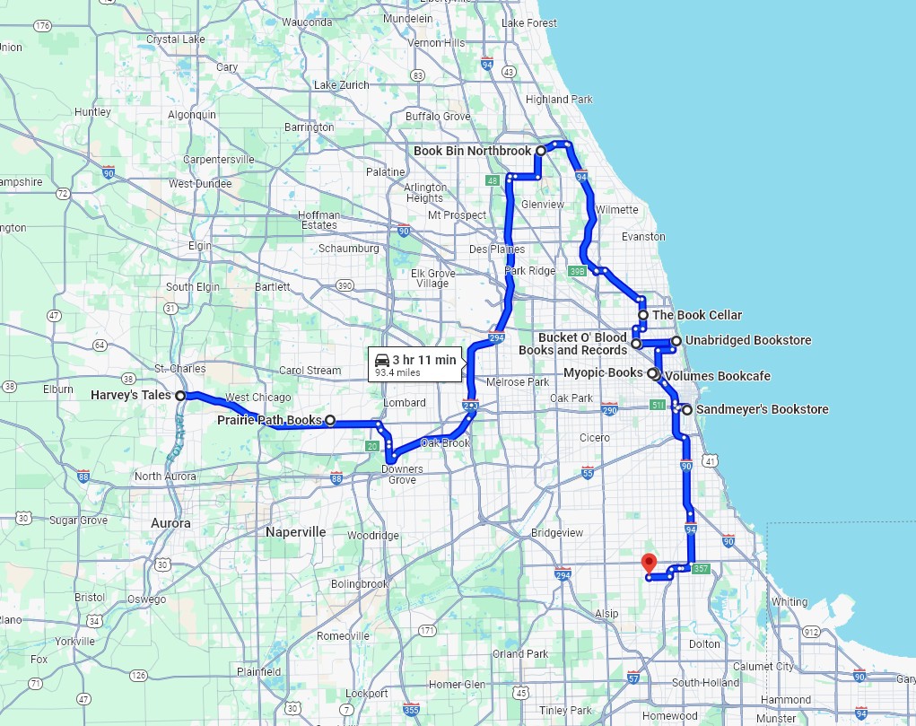 bookworms road trip illinois map