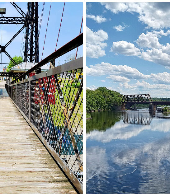 charming pedestrian bridge maine ftr