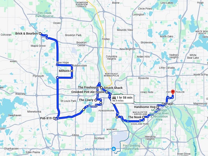 cheesy minnesota road trip map