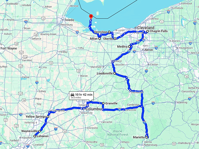 enchanting small towns ohio map