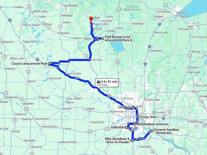 exciting minnesota road trip map