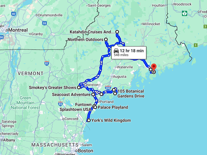 fun exhilarating maine rides map