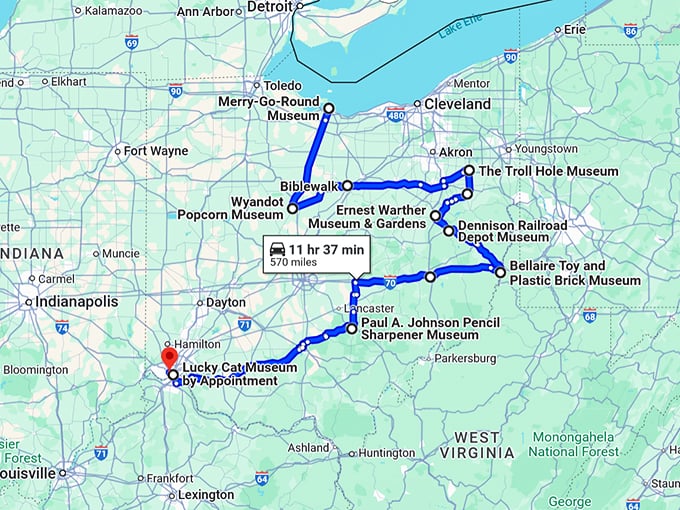 fun ohio museums map