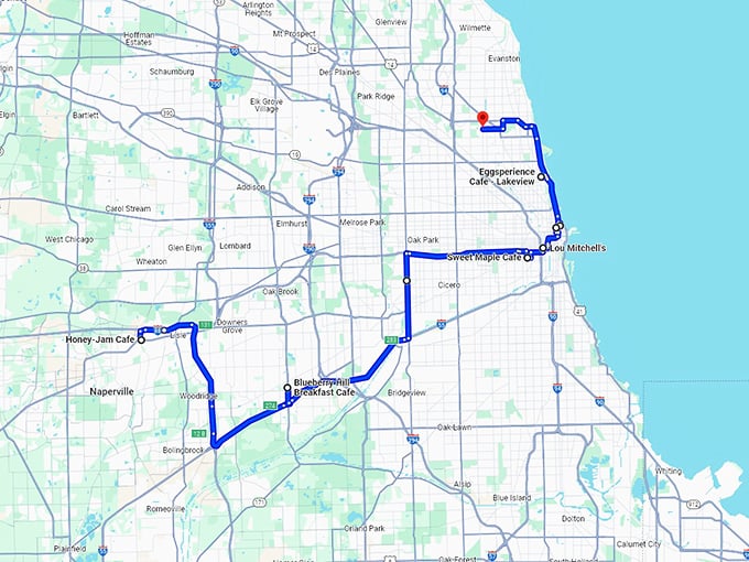 grandmas meals illinois restaurants map