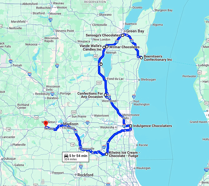 hidden wisconsin toffee havens map