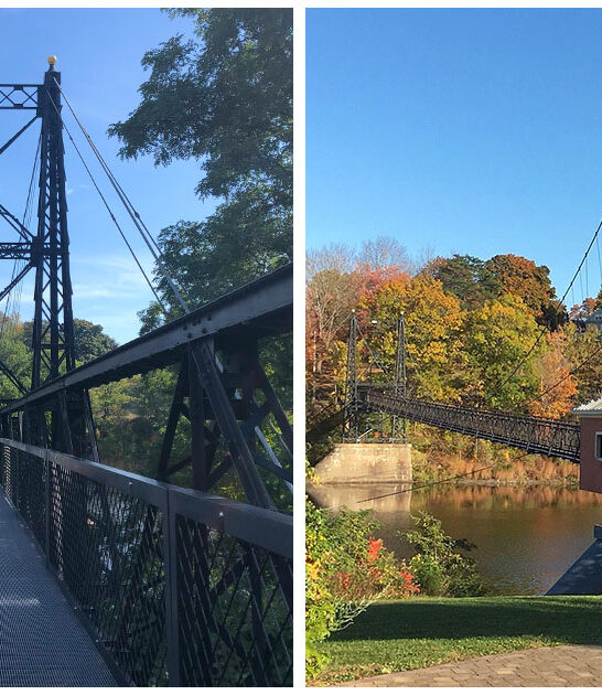 historic suspension footbridge maine ftr