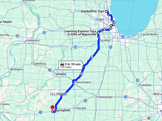 illinois enchanting toy stores map