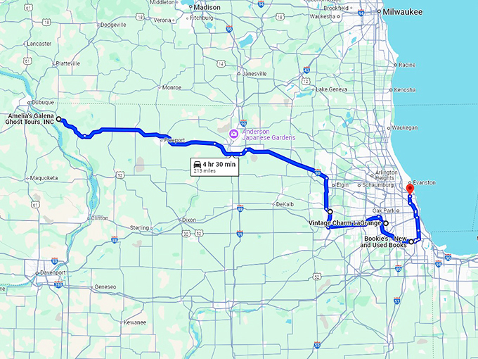 illinois whimsical gift shops map