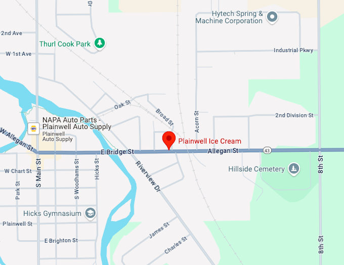 16. Plainwell Ice Cream Co. map