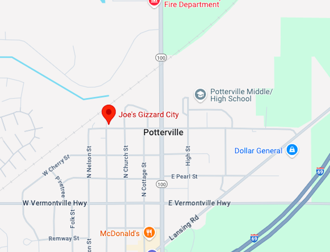 16. Joe's Gizzard City map