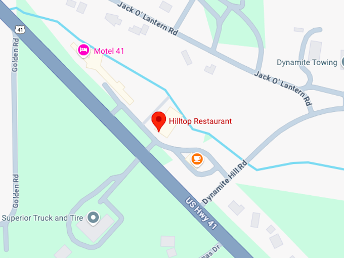 16. Hilltop Restaurant map