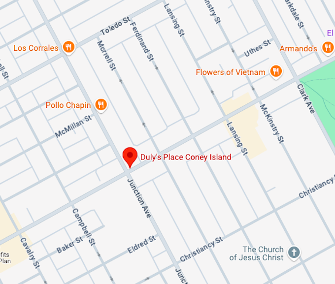 16. Duly's Place Coney Island map