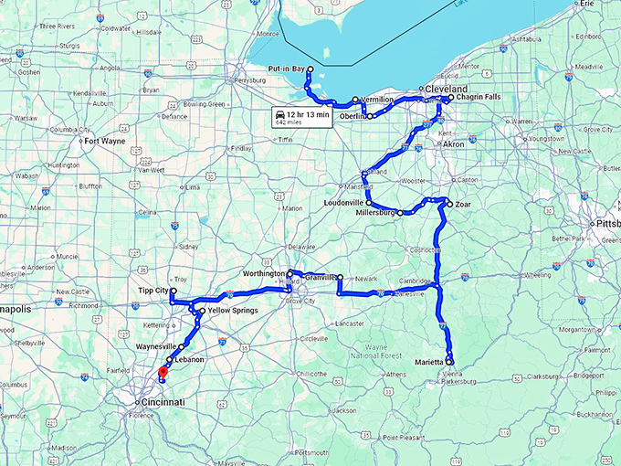 irresistibly charming towns ohio map