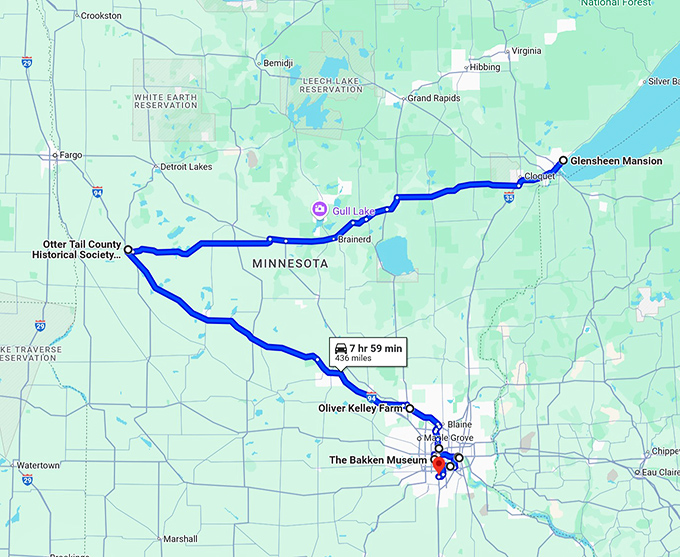living history trip minnesota map