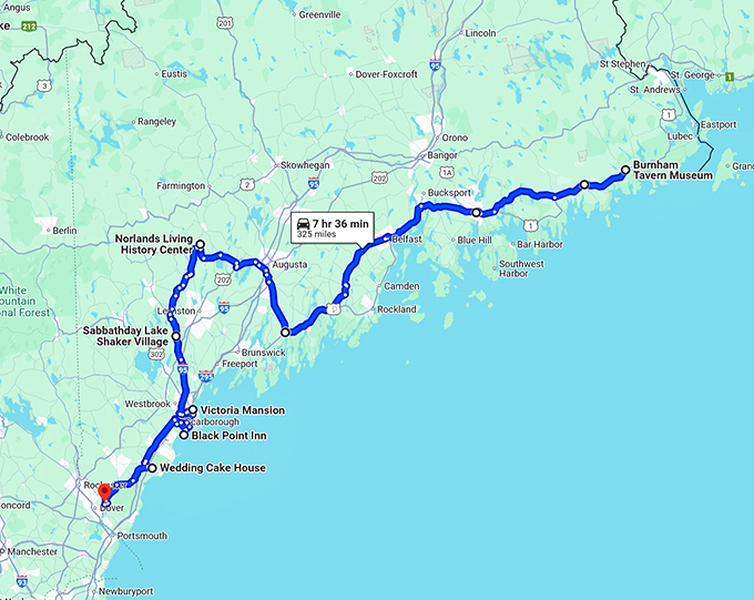 maine enchanting dreamy houses map