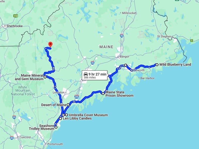 maine mysterious hidden spots map