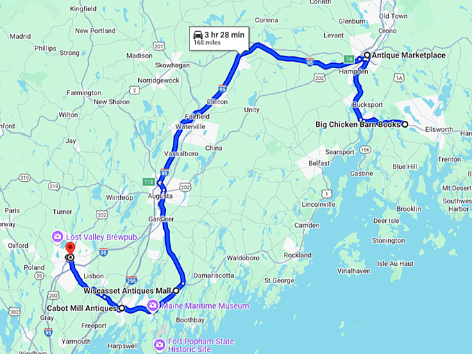 maine stores dreamy treasures map