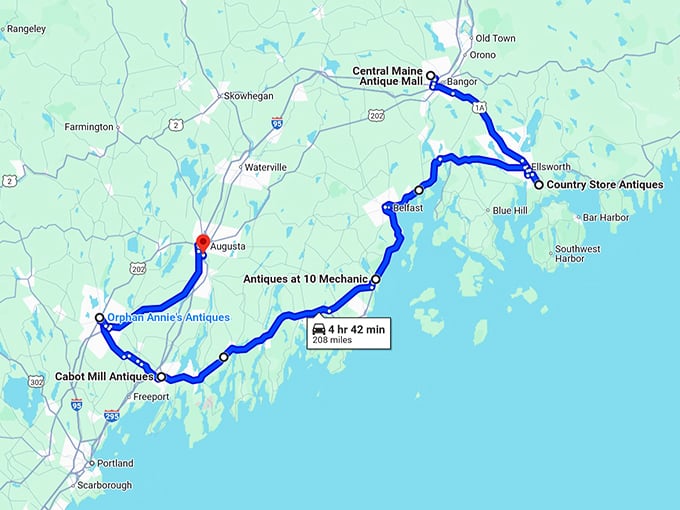 maine stores priceless treasures map