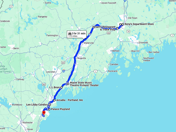 most nostalgic spots maine map