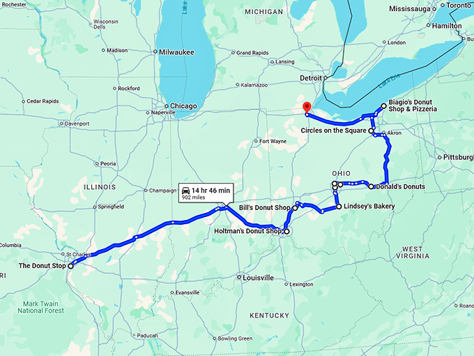 ohio donut shops map