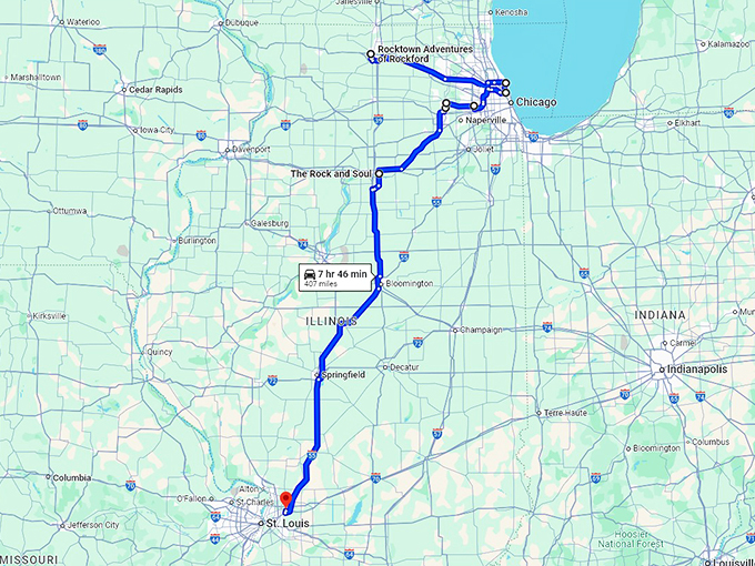 quirky shopping illinois map