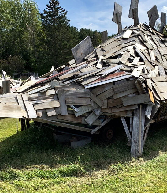 quirky wooden dinosaur vermont FTR