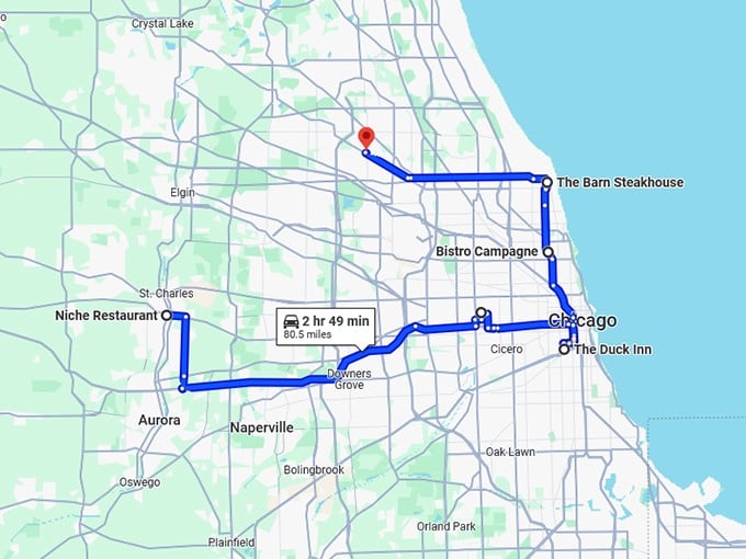 steak lovers illinois map