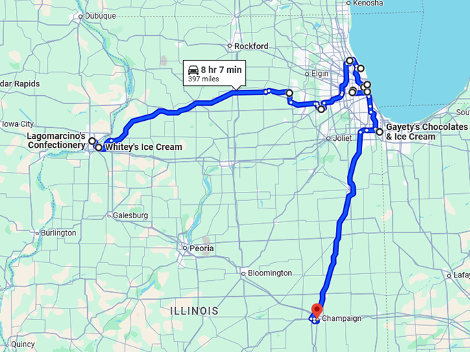sweet illinois sundaes map
