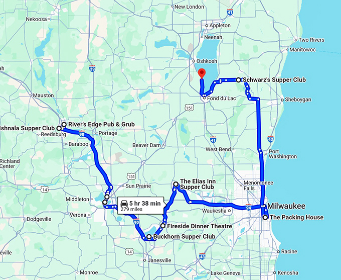 tasty fish fry wisconsin map