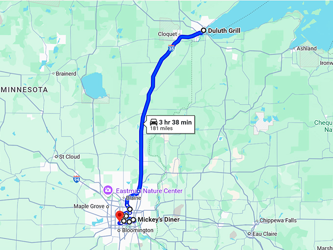 tasty minnesota road trip map