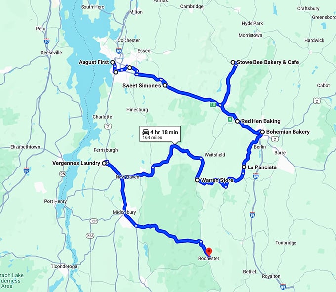 tasty vermont trip map